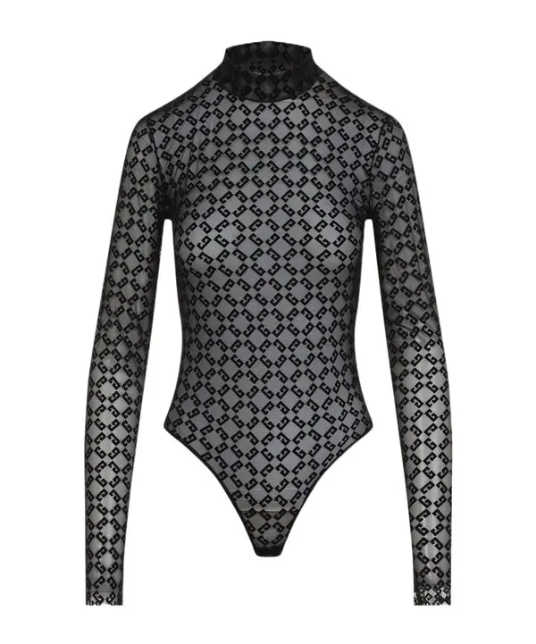 Givenchy 4g Motif Long-sleeved Bodysuit - Black