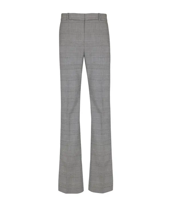 Balmain Prince Of Wales Darted Trousers - Black