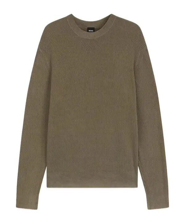 Hugo Boss Ribbed Crew-neck Sweater