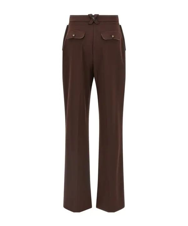 Elisabetta Franchi Pleated Wide Leg Trousers