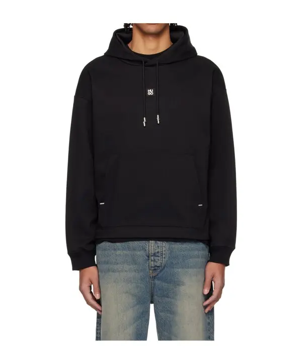 Hugo Boss Long-sleeved Hooded Sweatshirt With Logo Detail