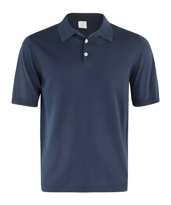 Eleventy Short Sleeved Knit Polo Shirt