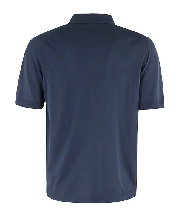 Eleventy Short Sleeved Knit Polo Shirt