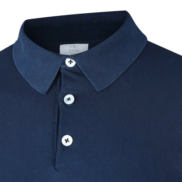 Eleventy Short Sleeved Knitted Polo Shirt