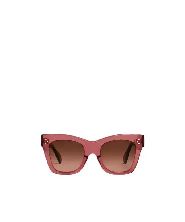 Celine Cat Eye Sunglasses In Acetate - Red