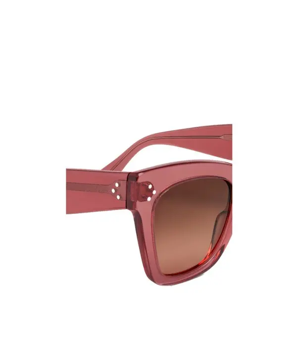 Celine Cat Eye Sunglasses In Acetate - Red