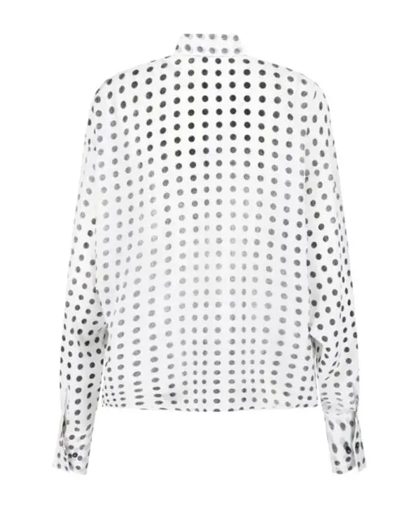 Ermanno Scervino Polka Dot Silk Shirt - White