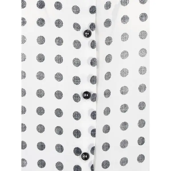 Ermanno Scervino Polka Dot Silk Shirt - White