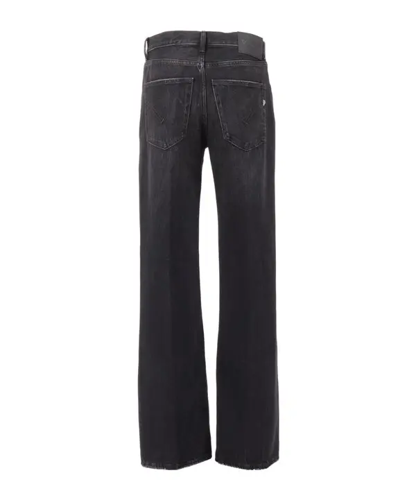 DONDUP Jacklyn Wide-leg Jeans With Buckle Detail - Black