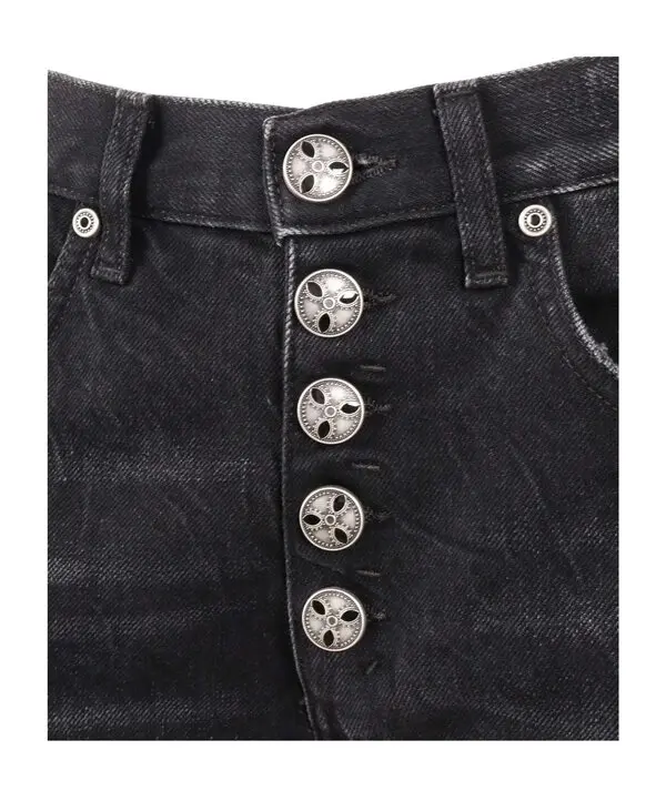 DONDUP Jacklyn Wide-leg Jeans With Buckle Detail - Black