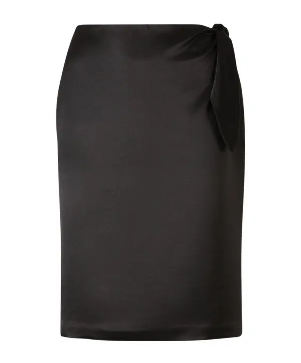 Saint Laurent Silk Knot-detail Skirt