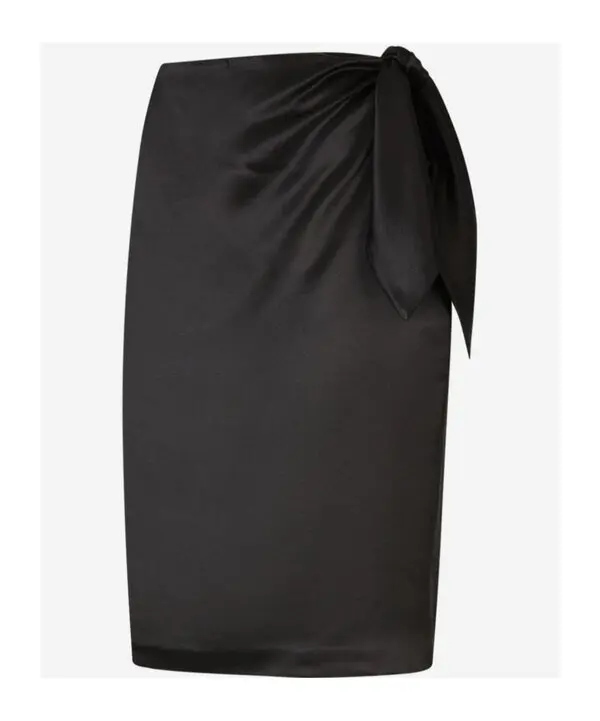 Saint Laurent Silk Knot-detail Skirt