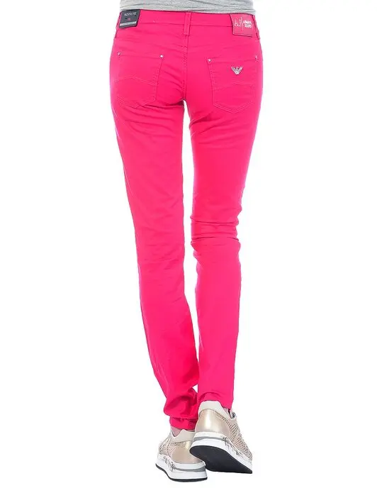 Emporio Armani Logo Straight Jeans - Pink