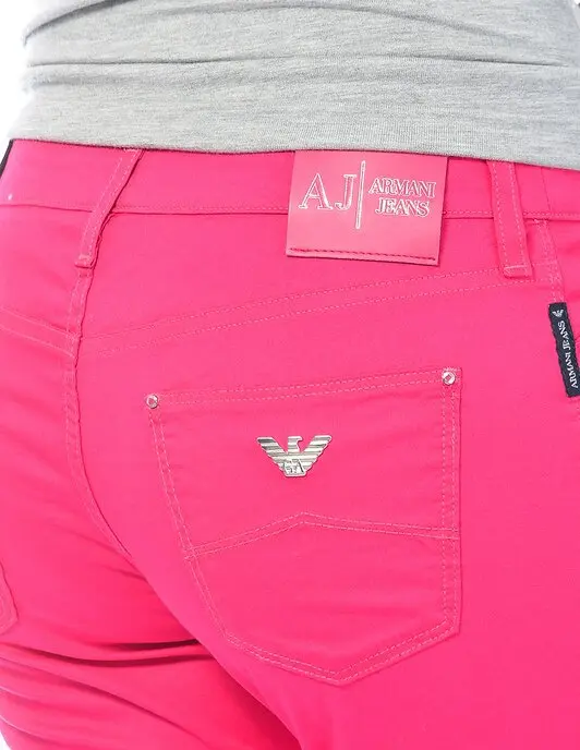 Emporio Armani Logo Straight Jeans - Pink