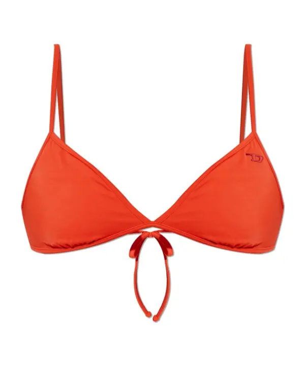 DIESEL® Logo Plaque Bikini Top - Red