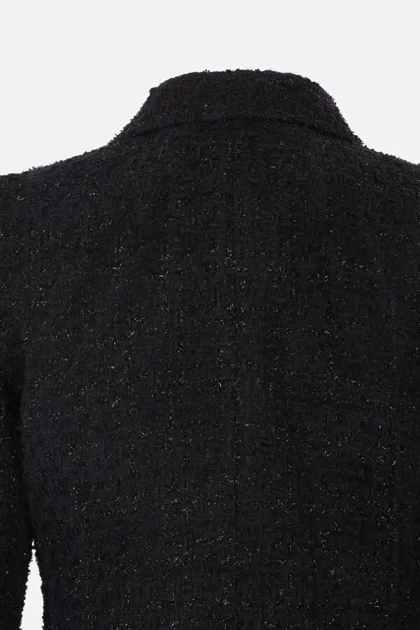 Balenciaga Double-breasted Tweed Blazer - Black