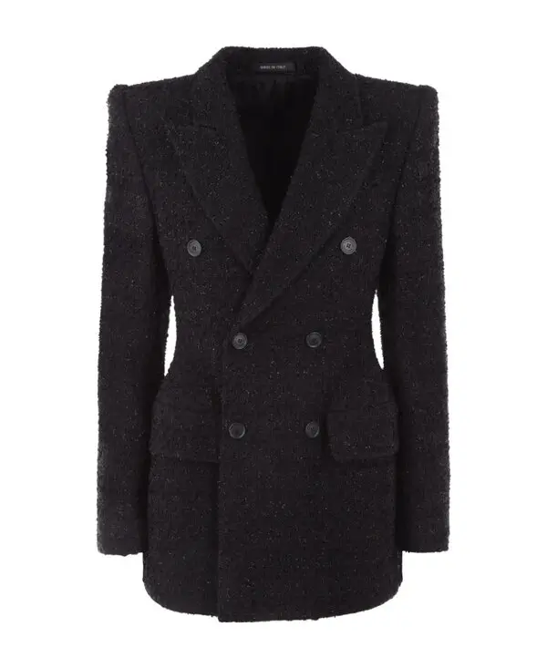 Balenciaga Double-breasted Tweed Blazer - No