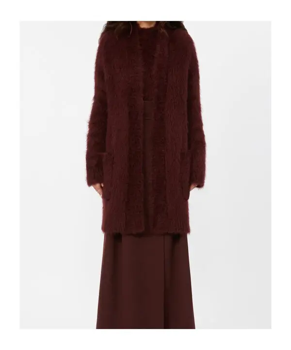 Max Mara Open Front Cardigan - Cherry Color