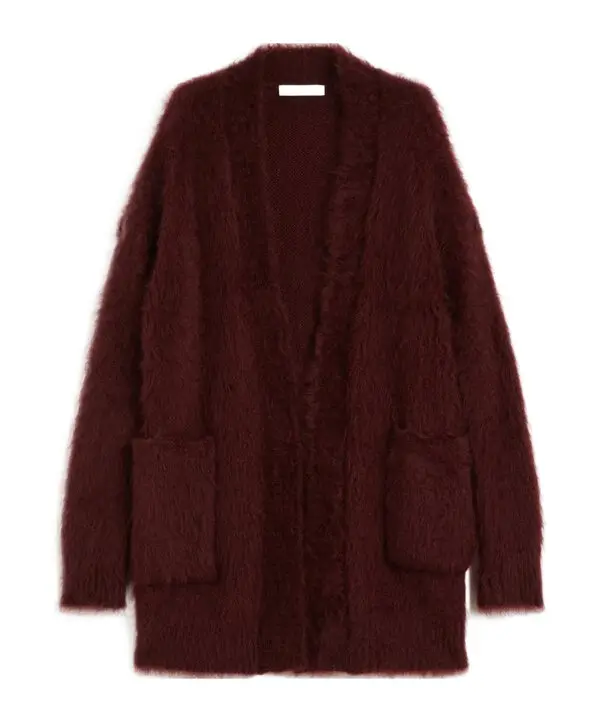 Max Mara Open Front Cardigan - Cherry