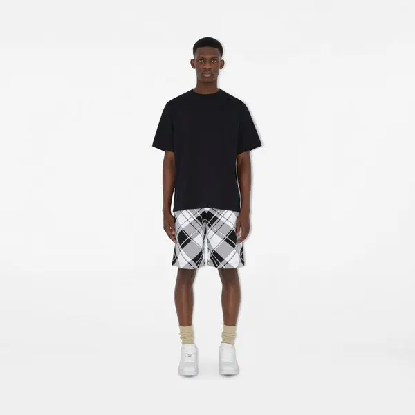 Burberry Check Print Bermuda Shorts - Gray