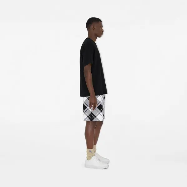 Burberry Check Print Bermuda Shorts - Gray