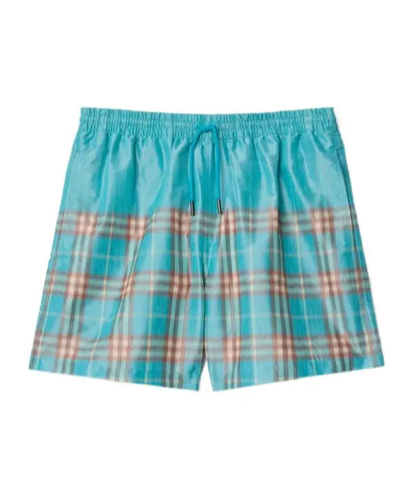 Burberry Gradient Check Swim Shorts - Green