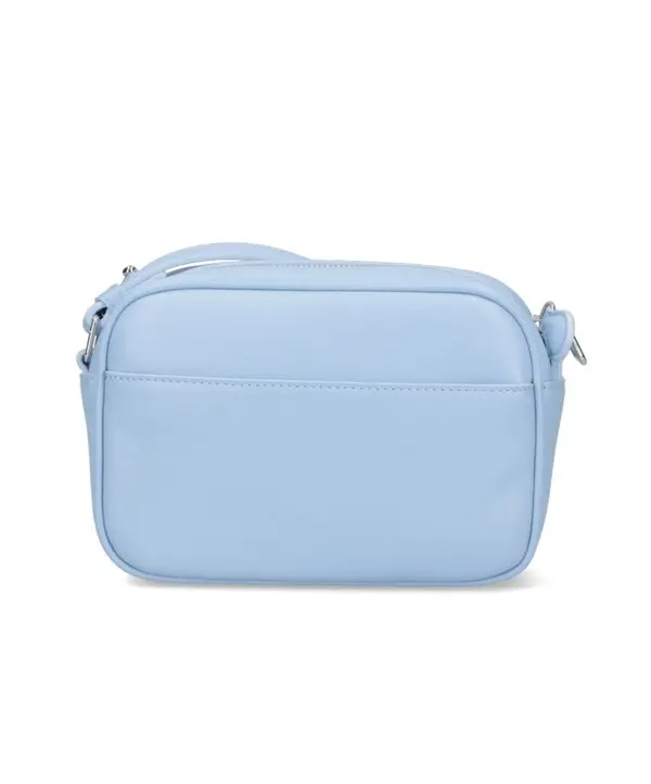 COURREGES Reedition Logo Patch Zip-up Shoulder Bag - Blue