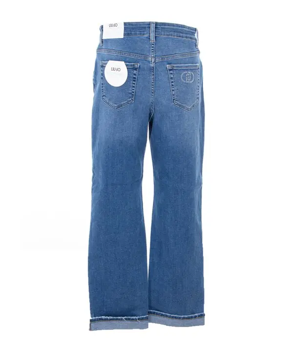 Liu Jo Logo Embellished Wide Leg Trousers