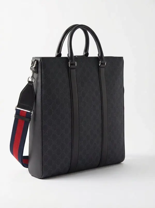 Gucci Medium Gg Supreme Tote Bag - Black