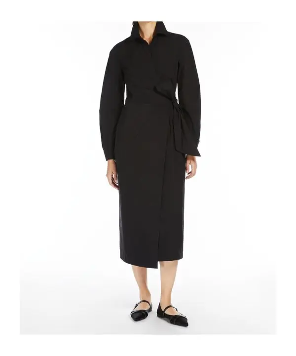 Max Mara Agrume Wrap Long-sleeved Midi Dress