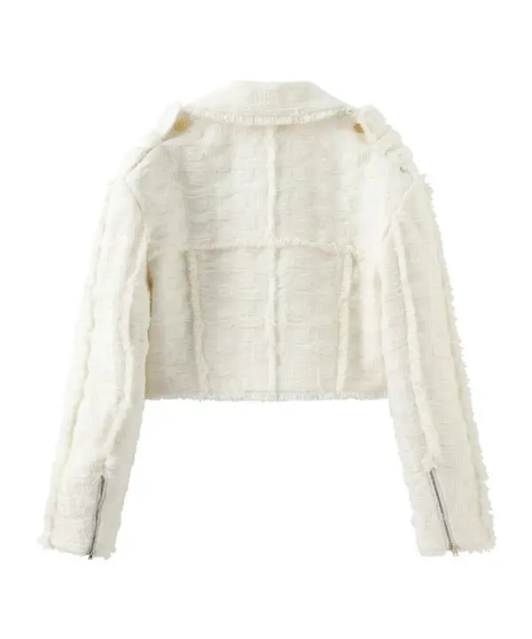 Marissa Chiara Long-sleeved Cropped Jacket With Button Fastening