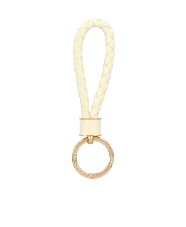 Bottega Veneta Braided Leather Keyring - Nude