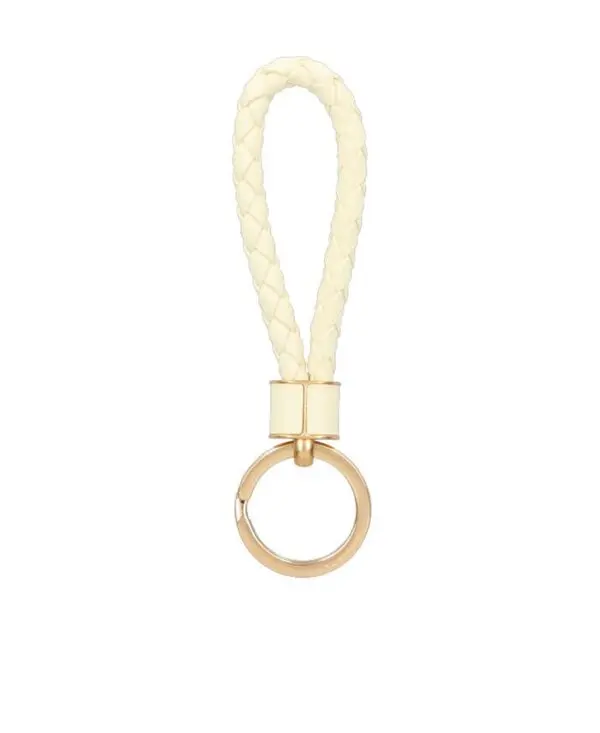 Bottega Veneta Braided Leather Keyring - Nude
