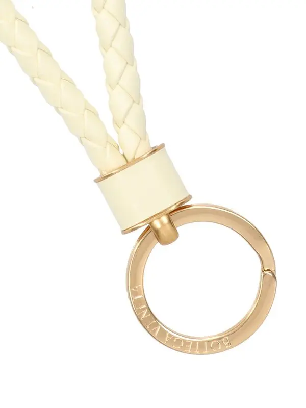 Bottega Veneta Braided Leather Keyring - Nude