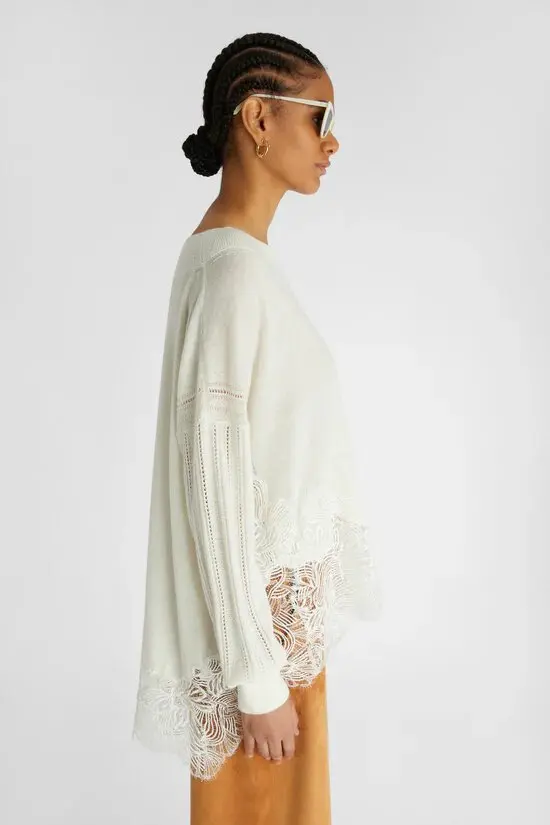 Ermanno Scervino Guipure Lace Detailed Jumper