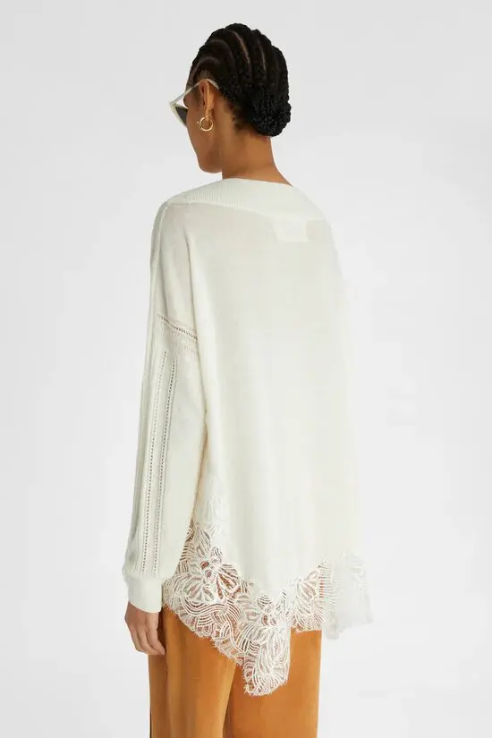 Ermanno Scervino Guipure Lace Detailed Jumper