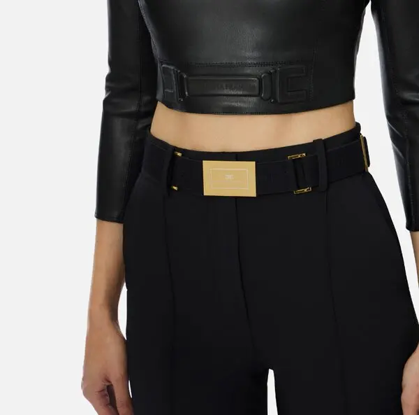 Elisabetta Franchi Belted Tailored Trousers