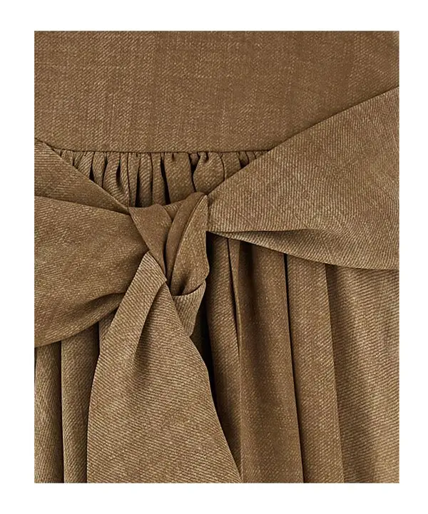 Ermanno Scervino Marocain Tie-front Maxi Skirt