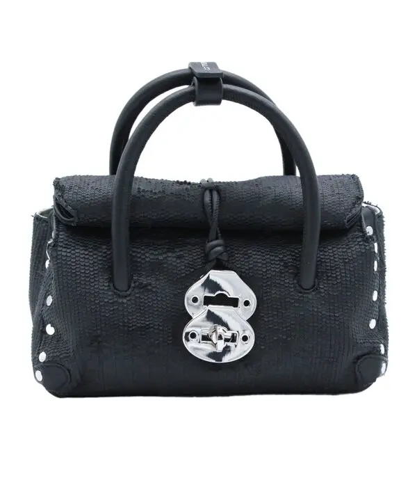 ZANELLATO Turnlock Shoulder Bag - Blacks And Grey