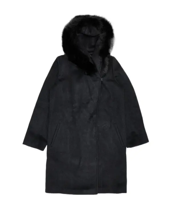 Max Mara Hooded Overcoat - Black