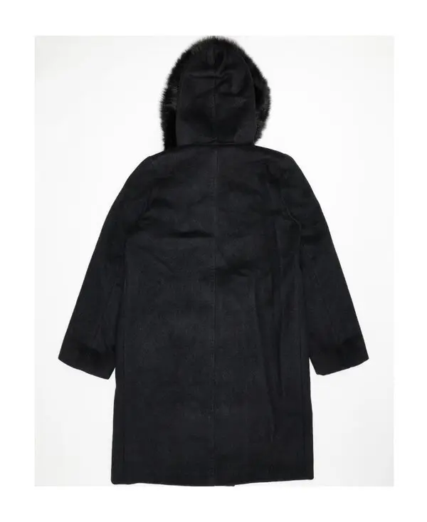Max Mara Hooded Overcoat - Black
