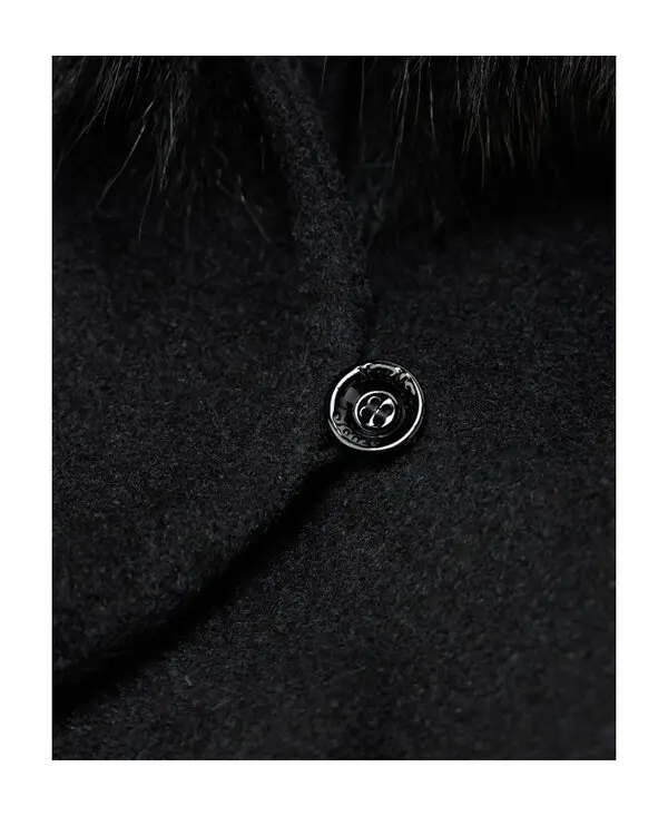 Max Mara Hooded Overcoat - Black