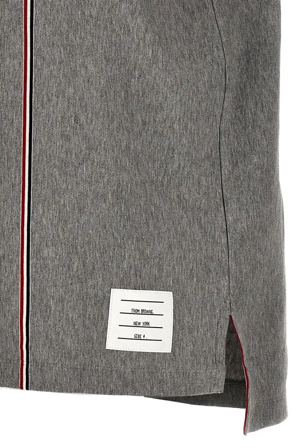 Thom Browne Rwb Striped Short-sleeved Polo Shirt