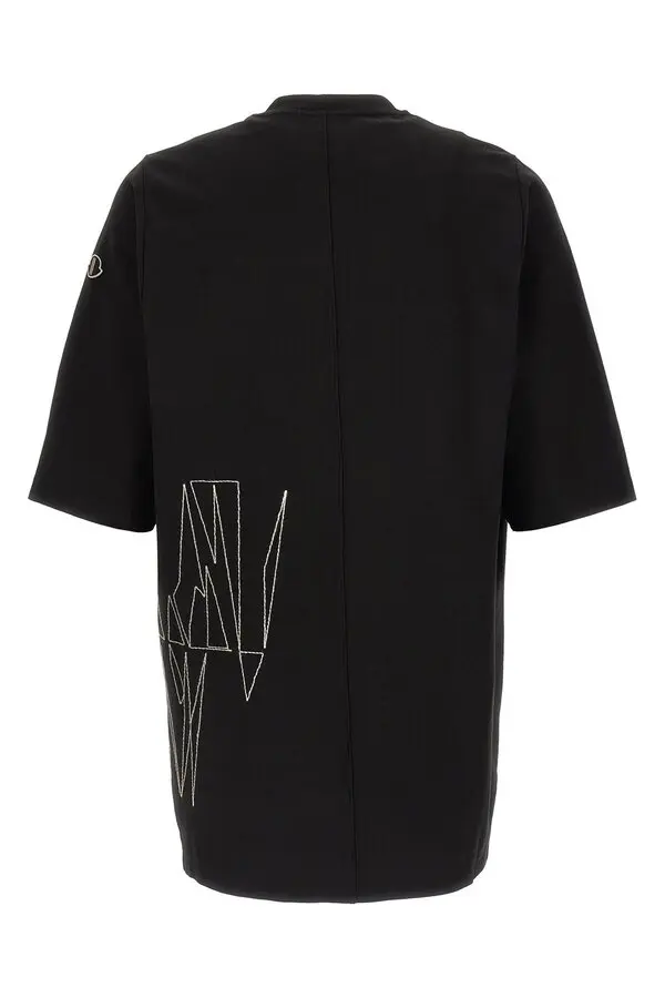 Moncler Rick Owens Crewneck Short-sleeved T-shirt - Black