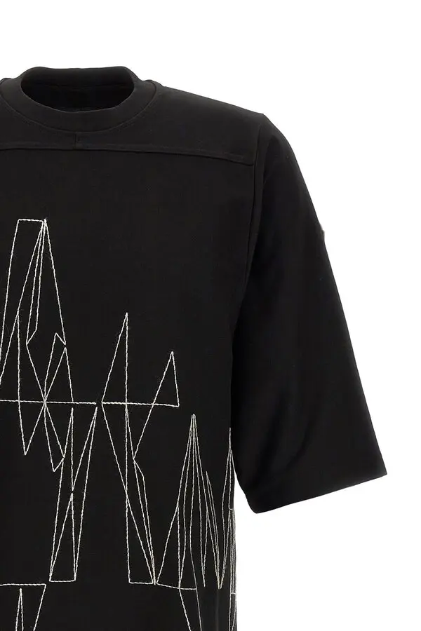 Moncler Rick Owens Crewneck Short-sleeved T-shirt - Black