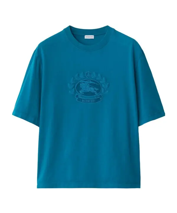 Burberry Oak Leaf Crest Embroidered Crewneck T-shirt