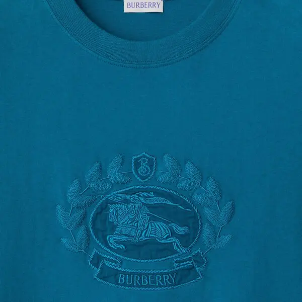 Burberry Oak Leaf Crest Embroidered Crewneck T-shirt