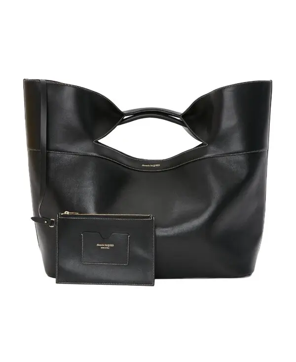 Alexander McQueen The Bow Logo Printed Tote Bag