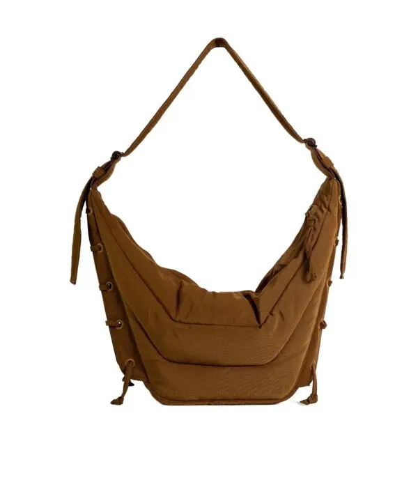 LEMAIRE Quilted Lace-up Shoulder Bag - Tan