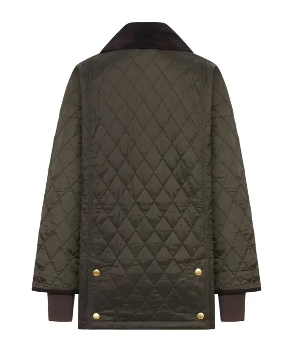 Barbour Quilted Jacket With Corduroy Collar